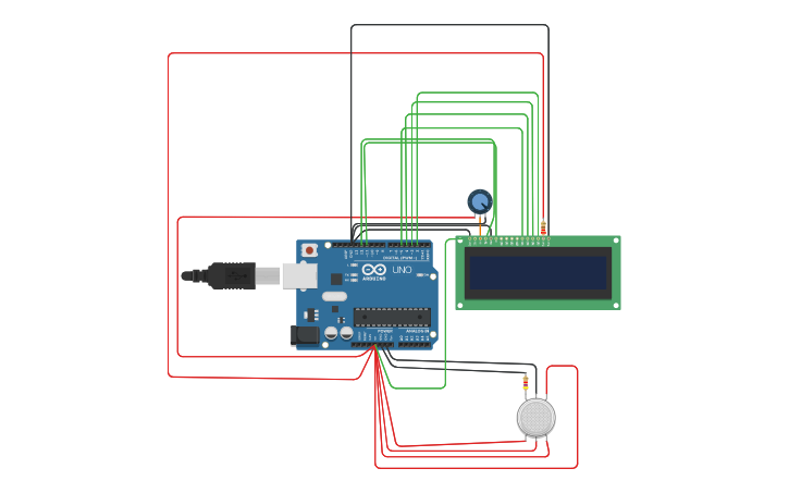 Circuit Design Monitoring Air Pollution Tinkercad