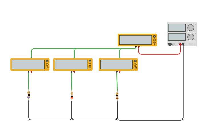 Circuit design 5. Parallel Resistor Circuit - Tinkercad