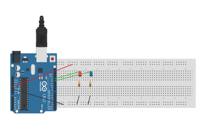 Circuit Design Led Flash Light Tinkercad