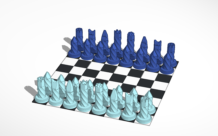 3D design Chess Board - Tinkercad