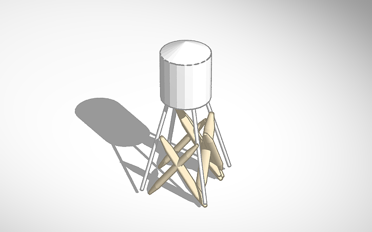 3D design Water tower - Tinkercad