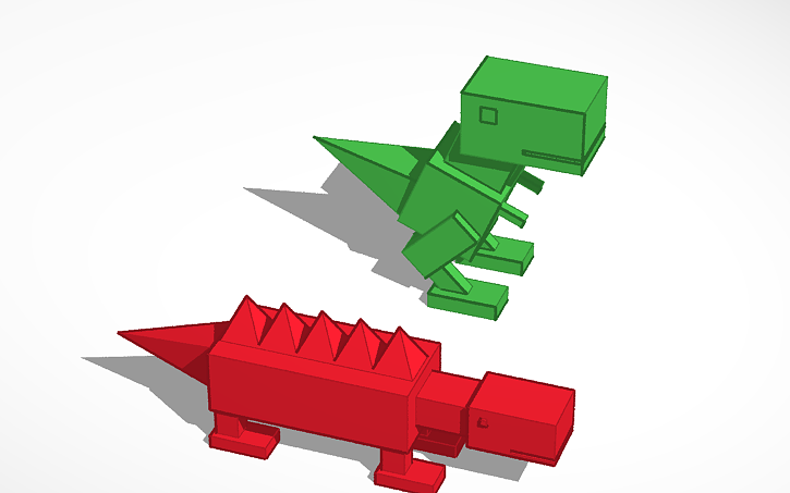 3D design Dinosaurs - Tinkercad