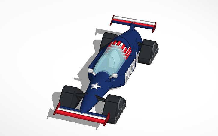 3D design Tracked F1 Car - Tinkercad