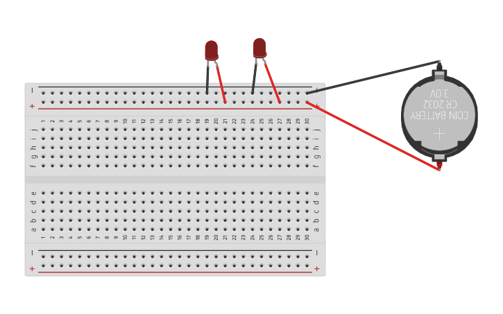 Circuit Design Led With Breadboard Tinkercad