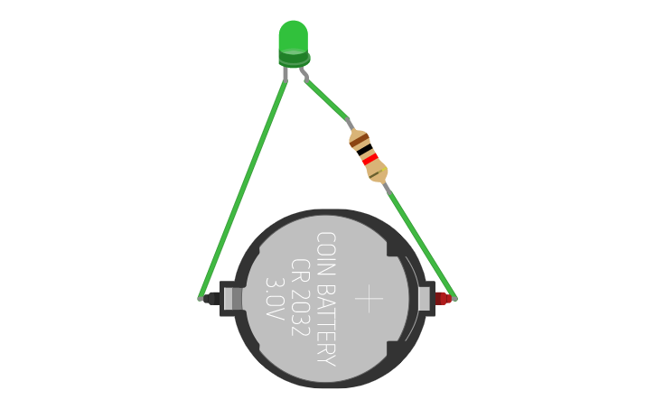 Circuit Design Coin Battery Tinkercad