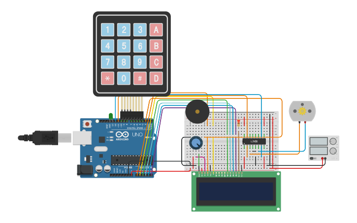 Circuit Design Password Door Tinkercad