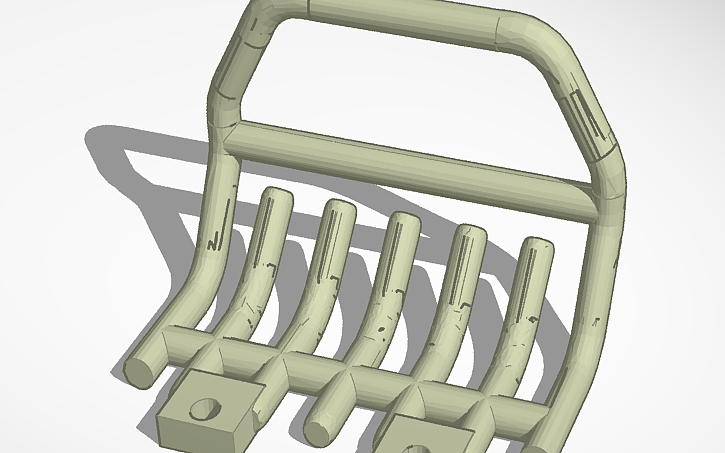 3D design 1/64 scale universal bull bar - Tinkercad