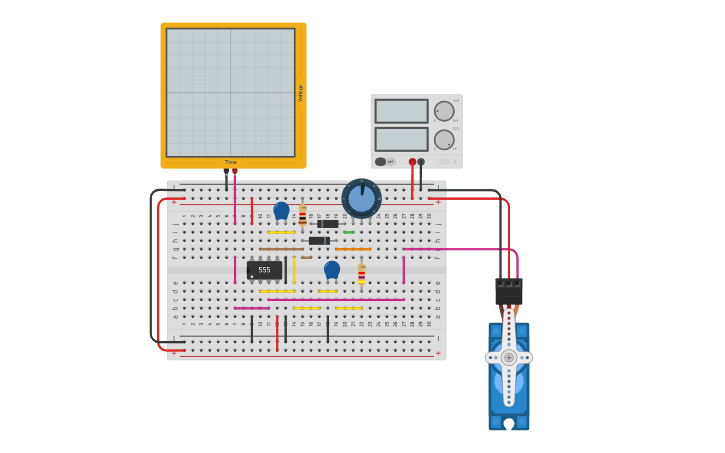 Circuit design calibration servo | Tinkercad