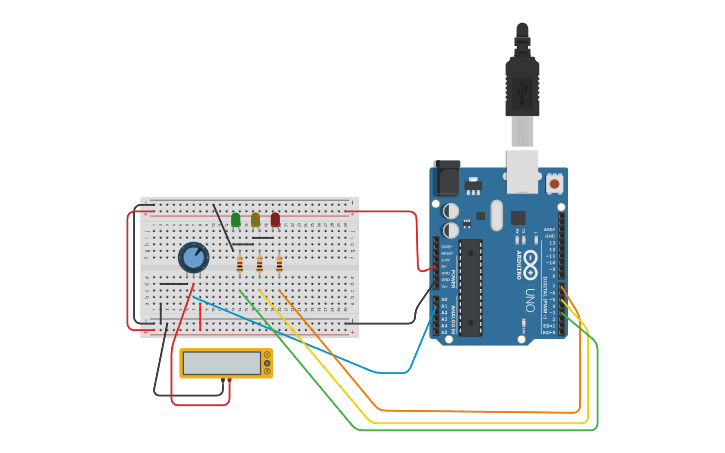 Circuit design ADC basic on Arduino 1 - Tinkercad