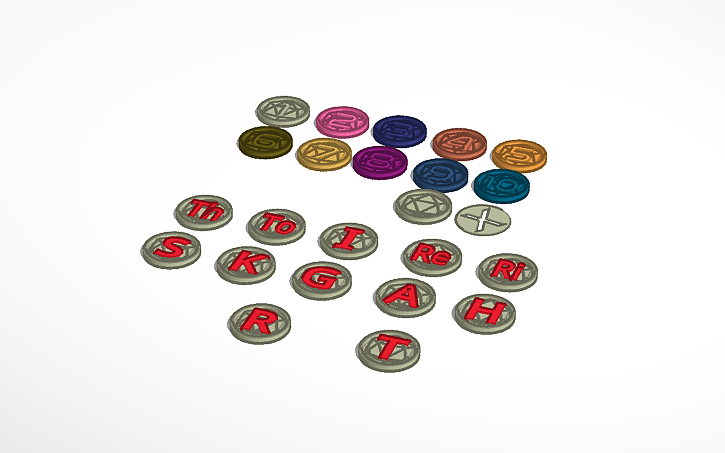 3D design dnd coin - Tinkercad
