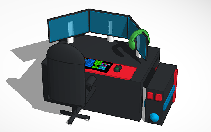 3D design Gaming set-UP - Tinkercad
