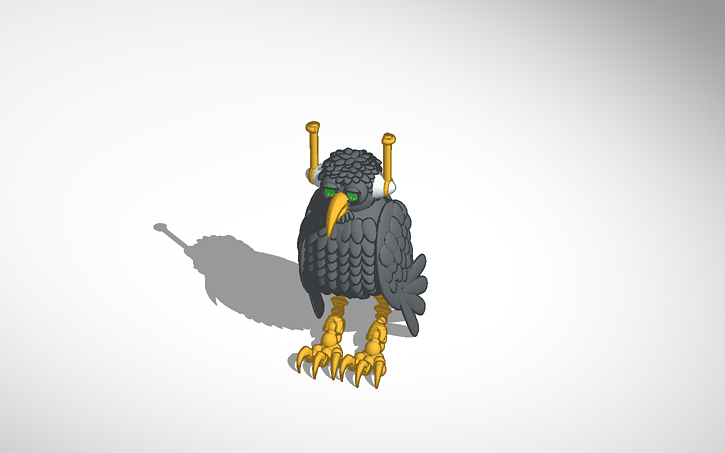 3D design Mecha-Crow "Poe" - Tinkercad