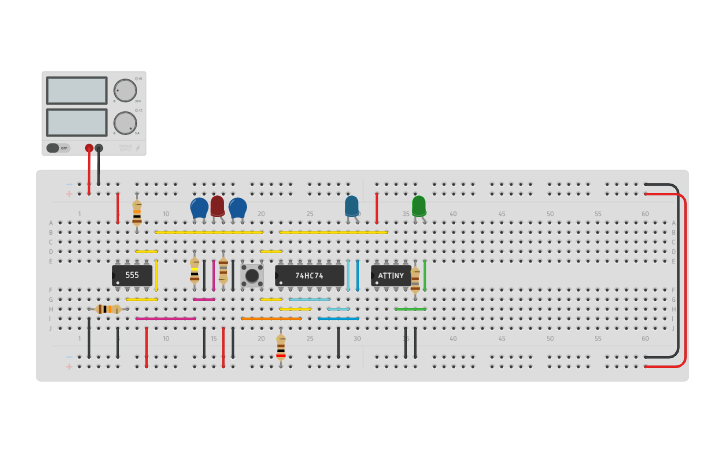 Circuit design 555 74HC74 Attiny v4.0 - Tinkercad