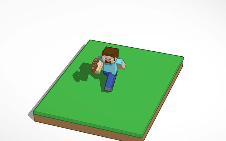 3D design Steve Minecraft - Tinkercad
