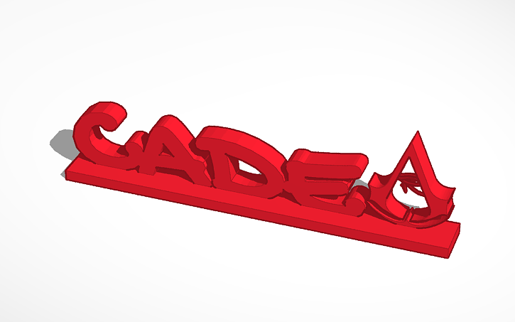 3D design CADE SPEARMAN NAMEPLATE | Tinkercad