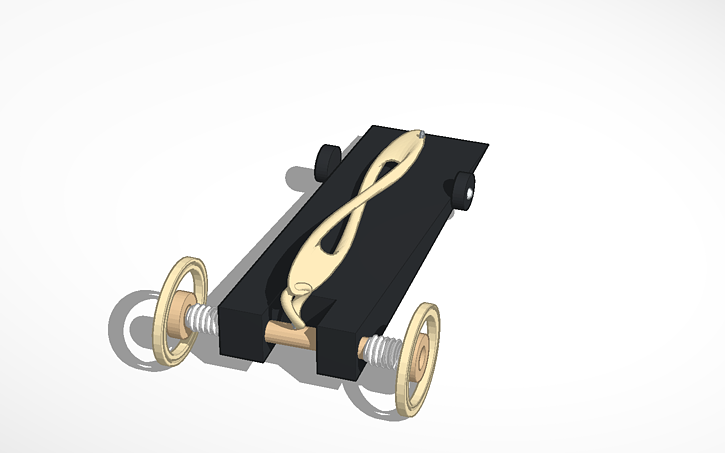 3D design rubber band car - Tinkercad