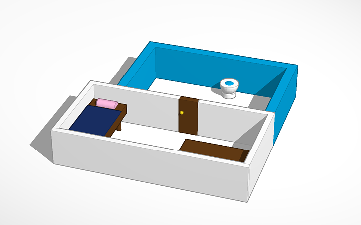 3D design Joy's Bedroom & Bathroom - Tinkercad