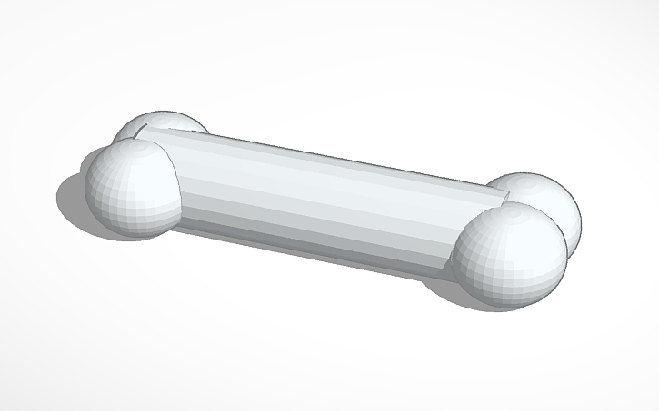 3D design dog bone - Tinkercad