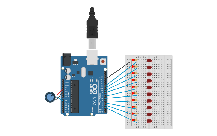 Circuit design Bar Graph - Tinkercad