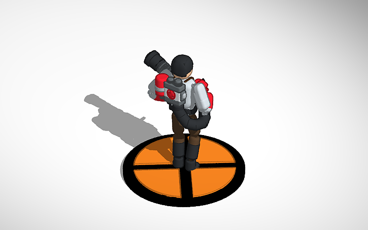 3D design TF2 Medic gaming head - Tinkercad