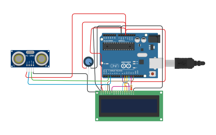 Circuit Design Distance Measurement Tinkercad
