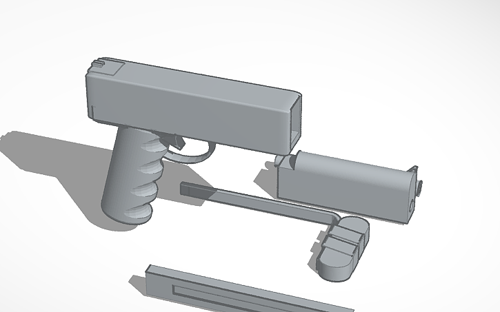 3D design smg gun life size (for cosplay) - Tinkercad
