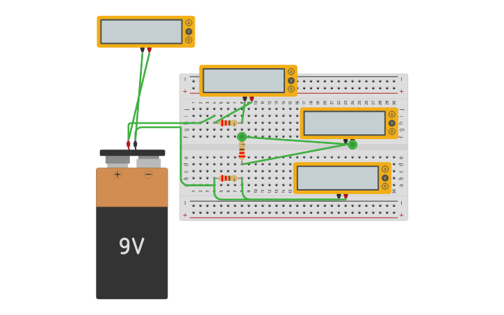 Circuit design CIRCUITO SERIE ANA - Tinkercad