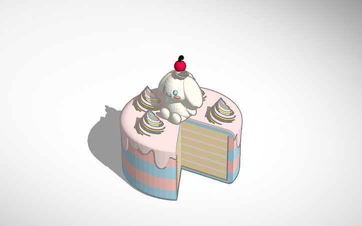 3D design pastel cinnamoroll cake - Tinkercad