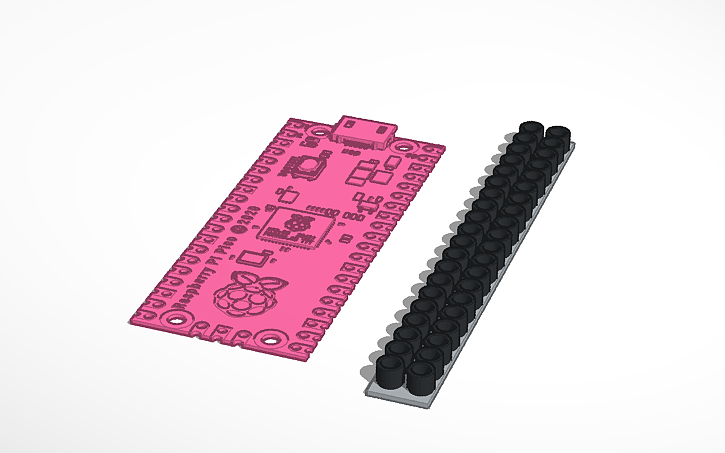 3D design Raspberry Pi Stereo Channels GPIO | Tinkercad