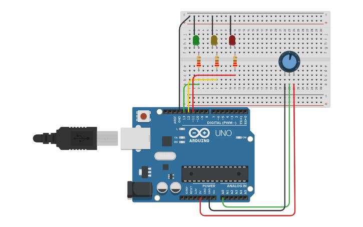 Circuit design ejercicio tinkercad clase 2 potenciometro - Tinkercad