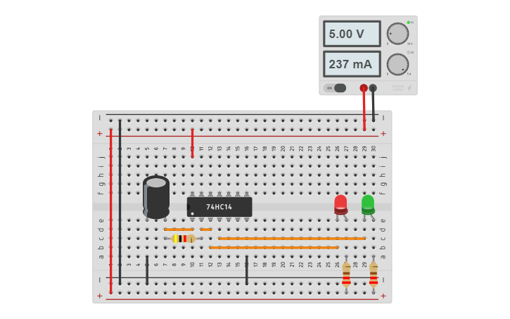 Circuit design Schimitt Trigger - Paulo Santos | Tinkercad