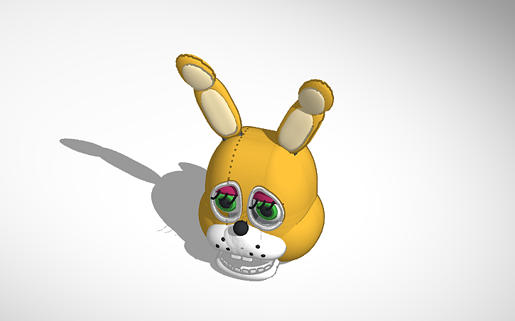 3D design Spring Bonnie head(FNAF 4 parts and Service) - Tinkercad