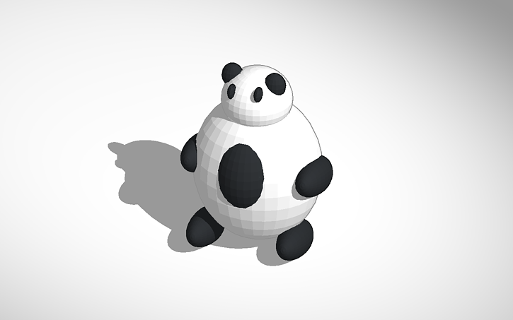 3D design panda | Tinkercad
