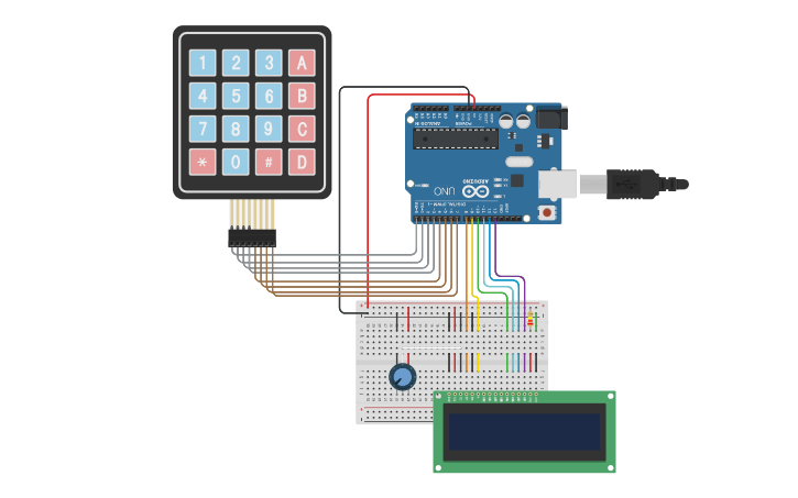Circuit design Basic Calculator - Tinkercad