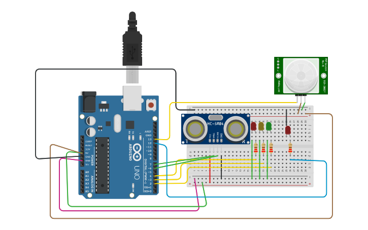 Circuit design Sensores | Tinkercad