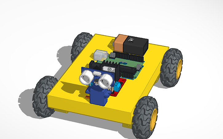 3d Design Obstacle Avoiding Robot Tinkercad