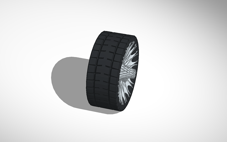3D design spiked wheel - Tinkercad