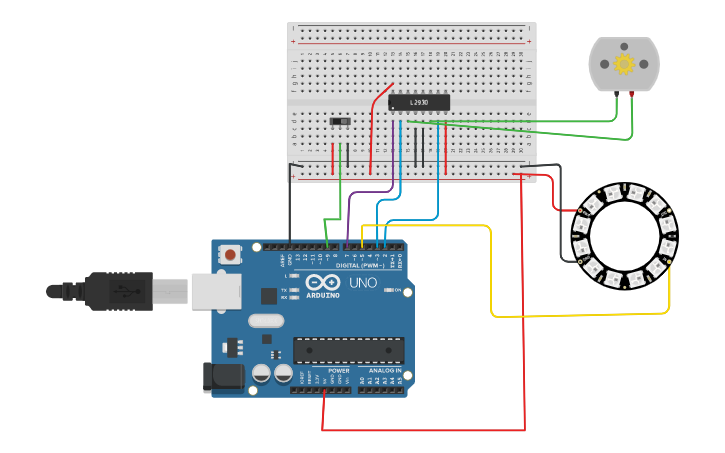 Circuit design Q1 embeded end sem | Tinkercad