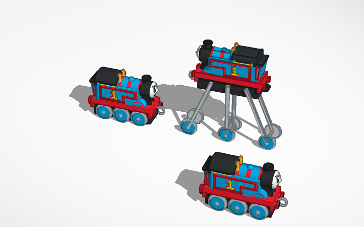 3D design AEG Thomas the Tank engine trackmaster push along - Tinkercad