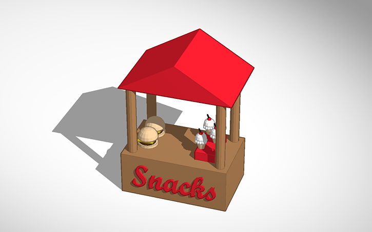3D design Snack bar - Tinkercad