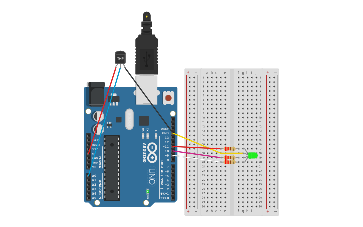 Circuit design Sensors 2 | Tinkercad
