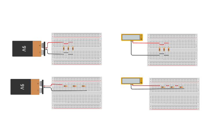 Circuit design Seri dan Paralel - Tinkercad