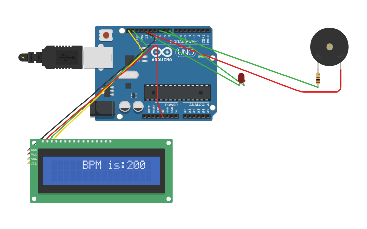 Circuit Design Heart Rate Sensor Tinkercad