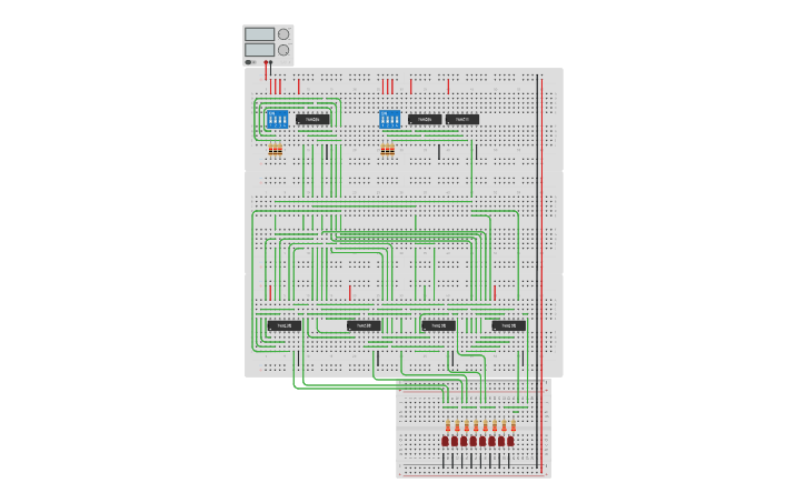 Circuit design Decoder - Tinkercad Circuit design Decoder - Tinkercad