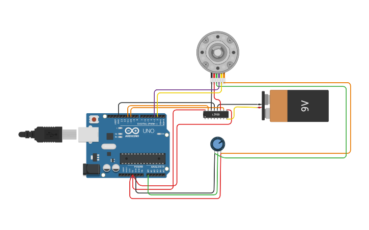 Circuit design poz motor pwm v2 | Tinkercad