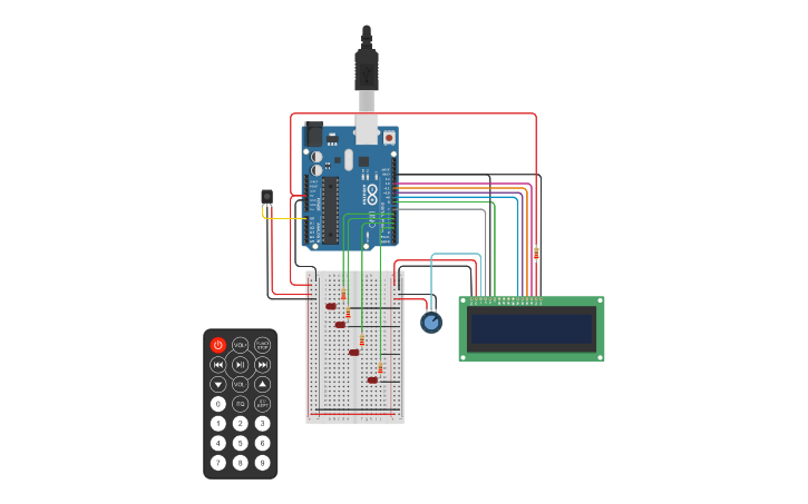 Circuit design IR Remote Automation - Tinkercad