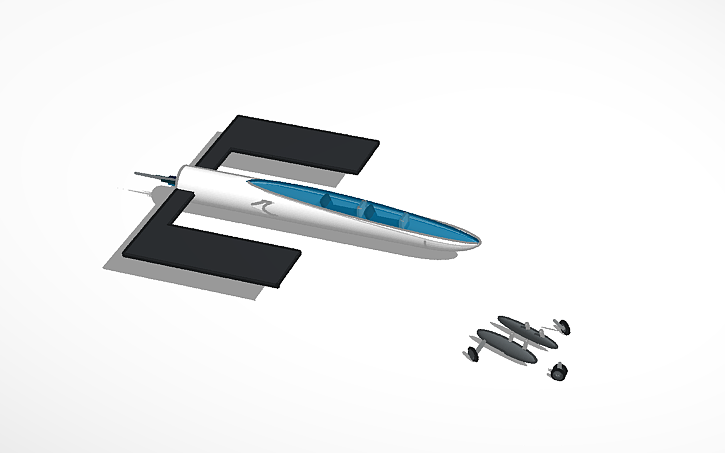 3D design E-wing aircraft - Tinkercad