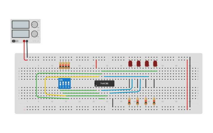 Circuit Design Binary To Grey Tinkercad