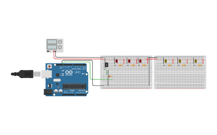 Circuit design E1A_Transistor Arduino | Tinkercad