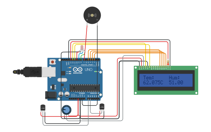 Circuit Design Control De Temperatura Y Humedad Tinkercad